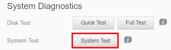 Steps to Perform My Cloud OS 5 Quick, Full, or System Test