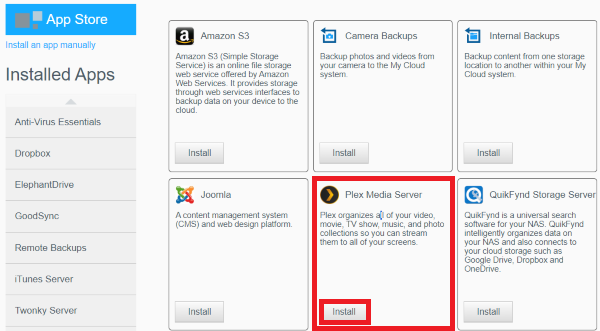 Steps to Install and Configure Plex Third-Party App on a My Cloud OS 5