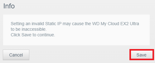 Steps to Configure Static IP on a My Cloud
