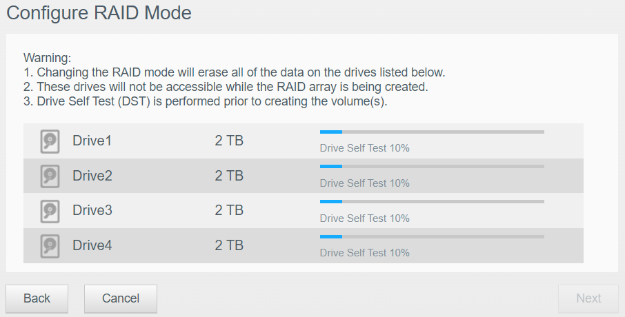 Steps to Encrypting a RAID Volume on My Cloud