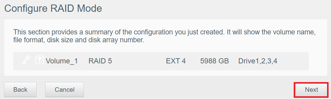 Steps to Encrypting a RAID Volume on My Cloud