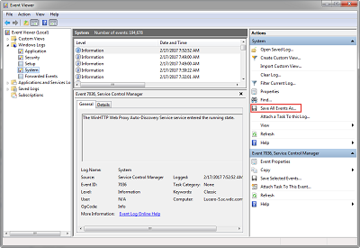 Microsoft Event Viewer: Collect Logs