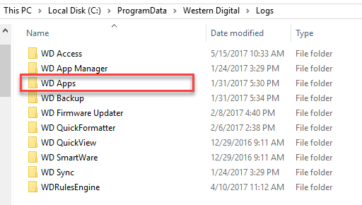 Collect Software Logs from WD Security & WD Drive Utilities