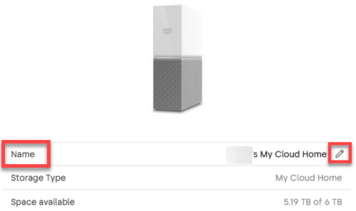 Steps to Rename My Cloud Home