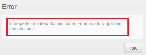 My Cloud: Active Directory Join Fails with "Improperly Formatted Domain Name"