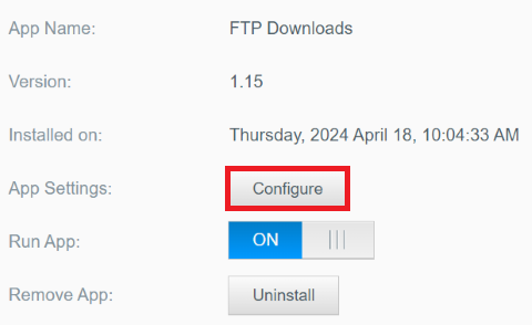 Steps to Install and Configure FTP Downloads Third-Party App on a My Cloud OS 5