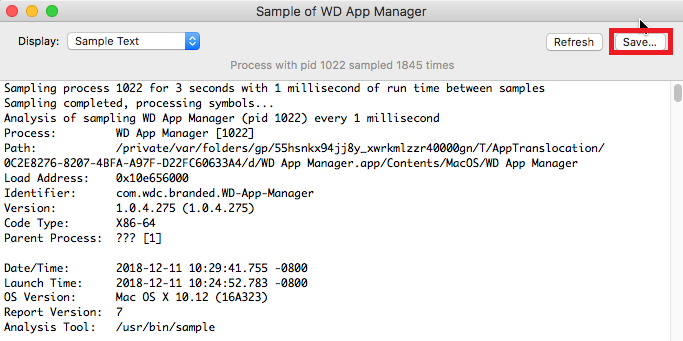 Steps to Collect a Software Debug Sample Process on macOS