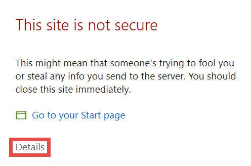 Learn About Not Secure or Certificate Errors When Accessing the ...