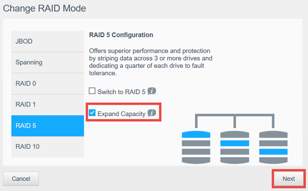 Steps to Upgrade the Drives on a My Cloud to Using RAID Expansion