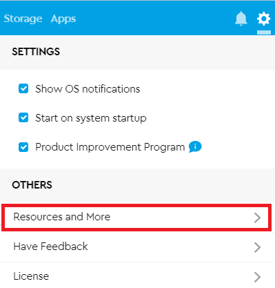 Location of the WD Discovery Software Version