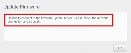 My Cloud OS 5: la verificación de actualización de firmware devuelve un error