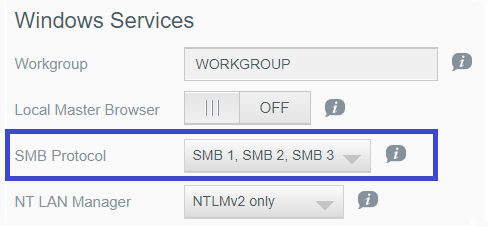 How to Change Windows Samba (SMB) Protocol Version on My Cloud OS 5