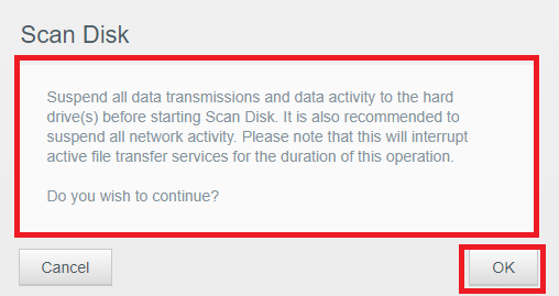 Steps to Scan Disk, File System Check and Repair on a My Cloud