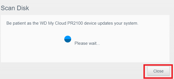 Steps to Scan Disk, File System Check and Repair on a My Cloud