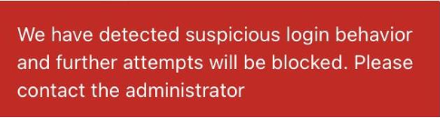 Account Blocked (Locked Out) due to Consecutive or Suspicious Login on ...
