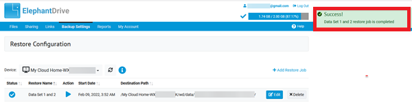 Install and Use ElephantDrive Third-Party App on a My Cloud Home