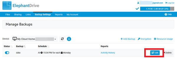 Install and Use ElephantDrive Third-Party App on a My Cloud Home