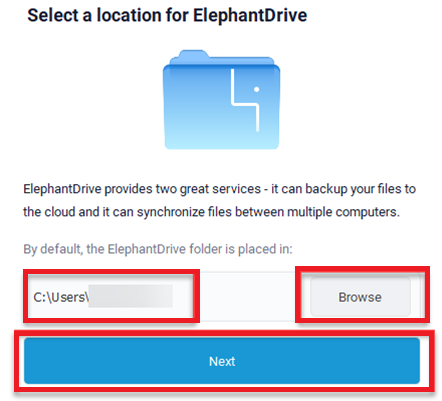 Instalar y usar la aplicación de terceros ElephantDrive en My Cloud Home
