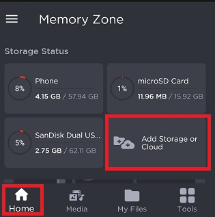 Marche à suivre pour ajouter et utiliser du stockage USB et Cloud supplémentaire dans Memory ...