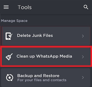 Steps to Clean Up Whatsapp Data in the Memory Zone App | SanDisk