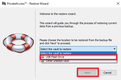 Steps to Backup and Restore PrivateAccess Vault Data | SanDisk