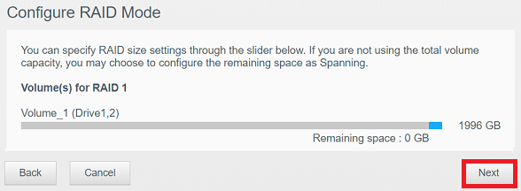 My Cloud: Create a RAID Volume