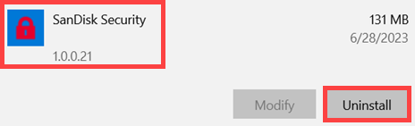 Steps to Uninstall SanDisk Security Software on Windows | SanDisk