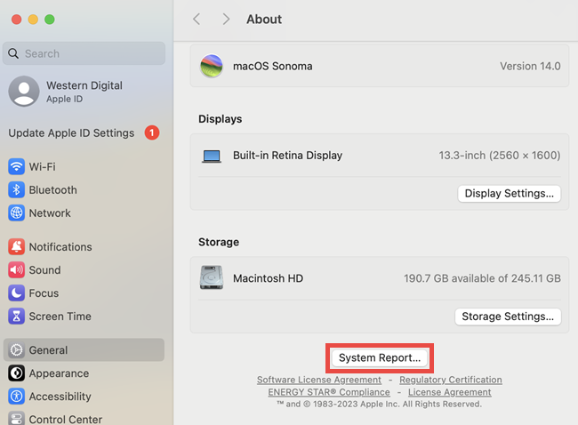 Steps to Collect macOS System Report | SanDisk
