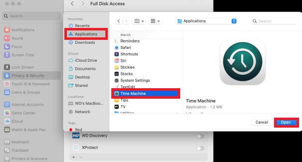 How to Grant Full Disk Access to Time Machine on macOS 16