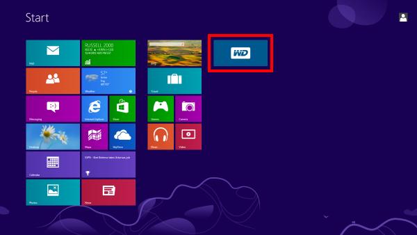 Verwenden der WD App unter Windows 8 oder Windows 10