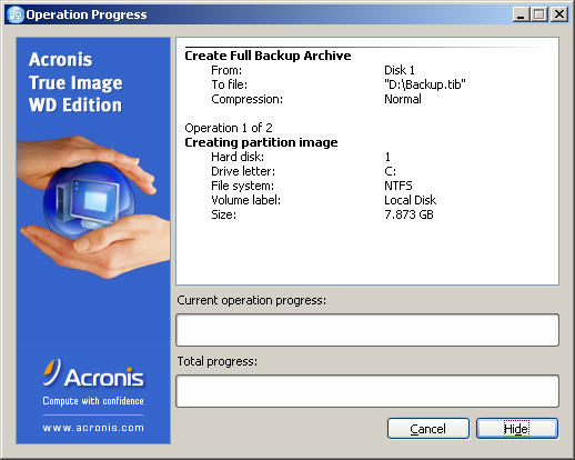 如何使用 Acronis True Image WD Edition 軟體進行備份