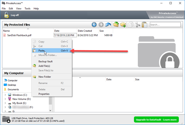PrivateAccess: Add Data to Private Folder