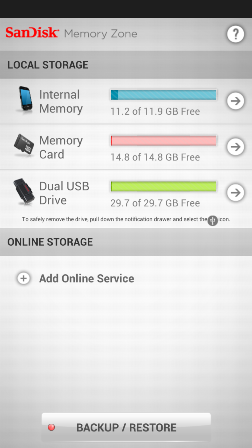 SanDisk Memory Zone 응용 프로그램 파일 접속 | Sandisk