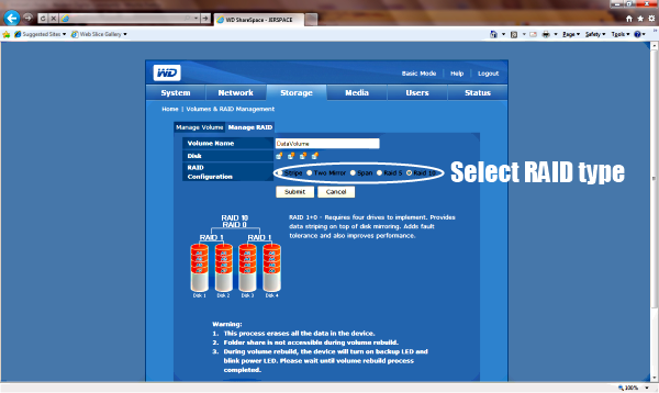 Comment changer le type de RAID d'un disque My Book World (White Light ...