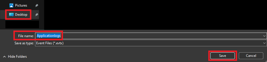 Steps to Collect Microsoft Event Viewer Logs