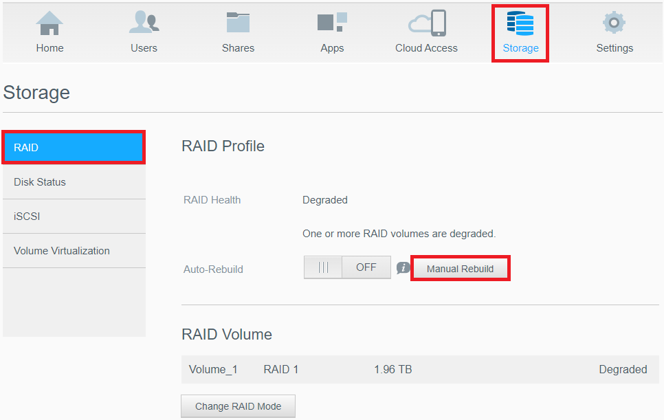 Steps to Manually Rebuild a My Cloud OS 5 RAID